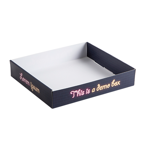 Self assembly tray with 3 inside flaps – Packly Store